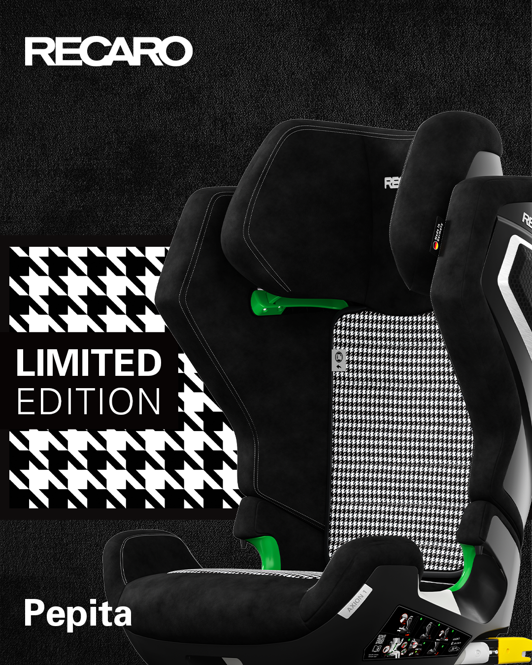 Recaro Axion 1 Limited Edition in Pepita Fabric – Safety Meets Style ...